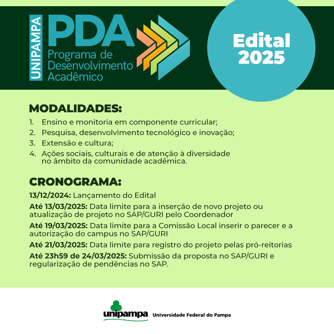 Edital PDA 2025