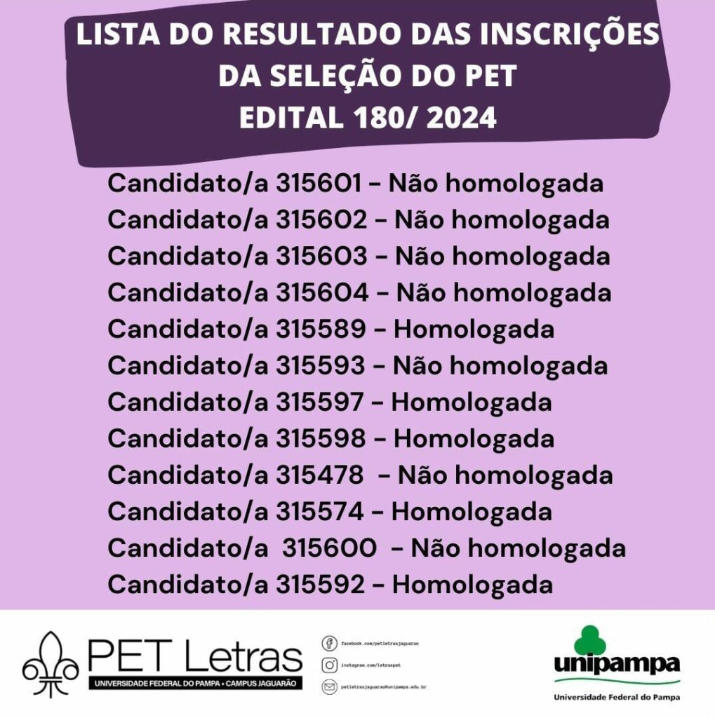 Para mais informações, acesse o edital AQUI!