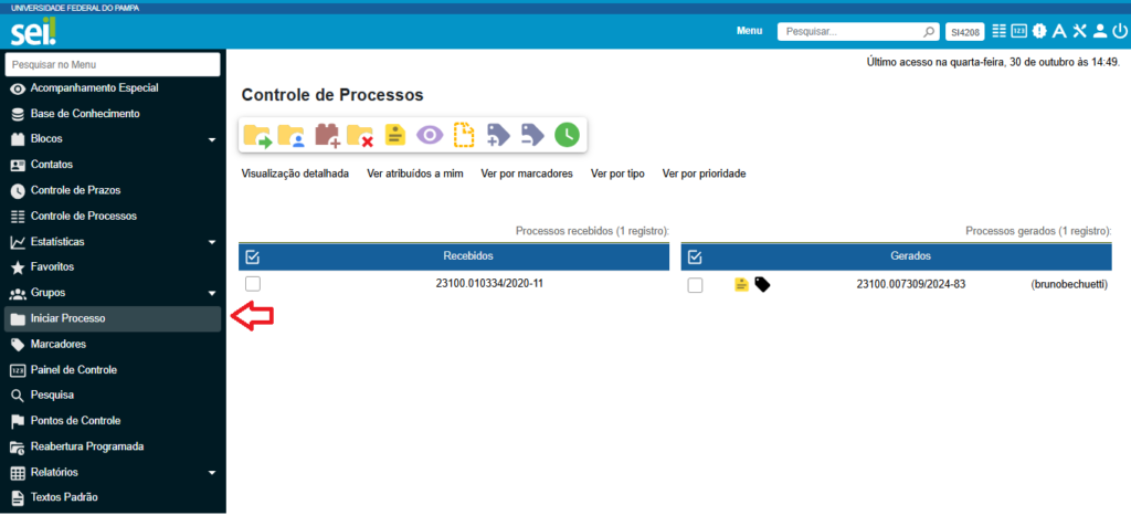 2° Clica-se em Exibir todos os tipos, no sinal de mais em verde;